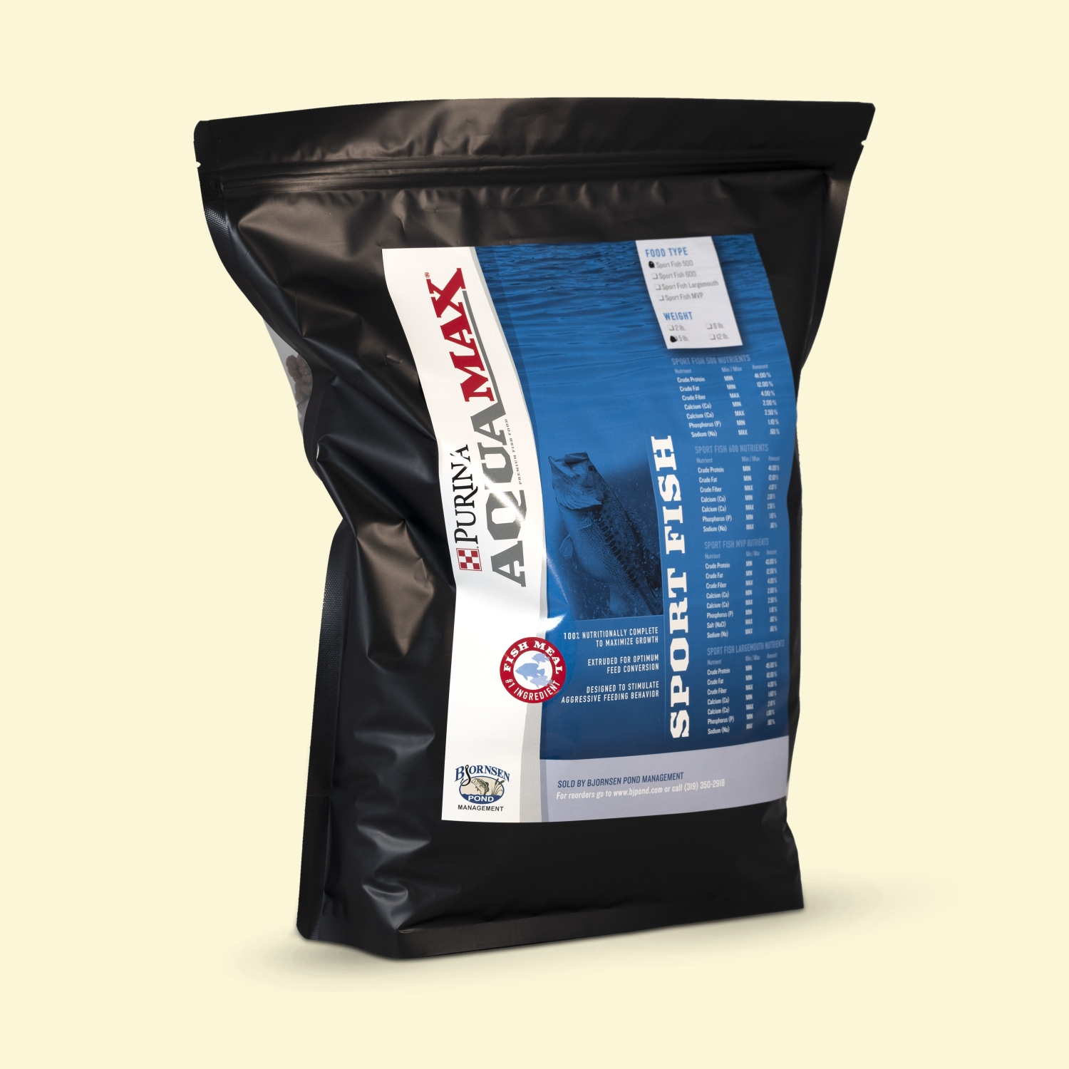 AquaMax Sport Fish 500 Fish Food – 5 lb. Bag | Bjornsen Pond Management