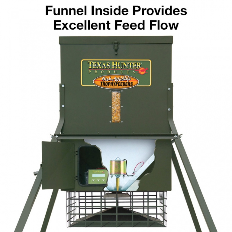 Texas Hunter Stand & Fill 300 lb. Trophy Deer Feeder with 4-foot Legs ...